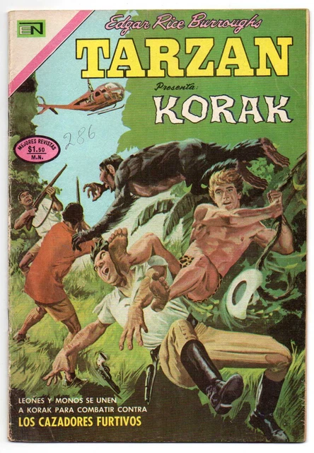 TARZAN #286 KORAK, Los Cazadores Furtivos, Novaro Comic 1972 EUR 7,28 ...