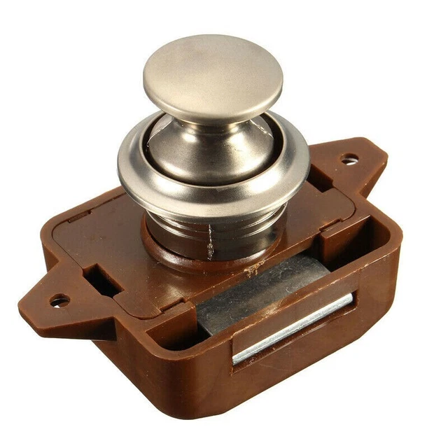 LATCH-KNOB PRESSURE BUTTONS Catch-Lock Cabinet Door RV Caravan £10.66 ...