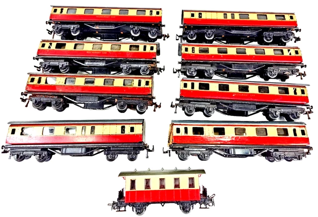 TRIX TWIN RAILWAY TTR-Brit Pats 451644 Job Lot Of 8x Cream Coaches And ...