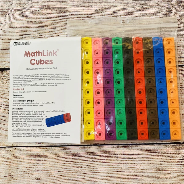 LEARNING RESOURCES MATHLINK Cubes - Set of 100 Cubes, Ages 5 ...