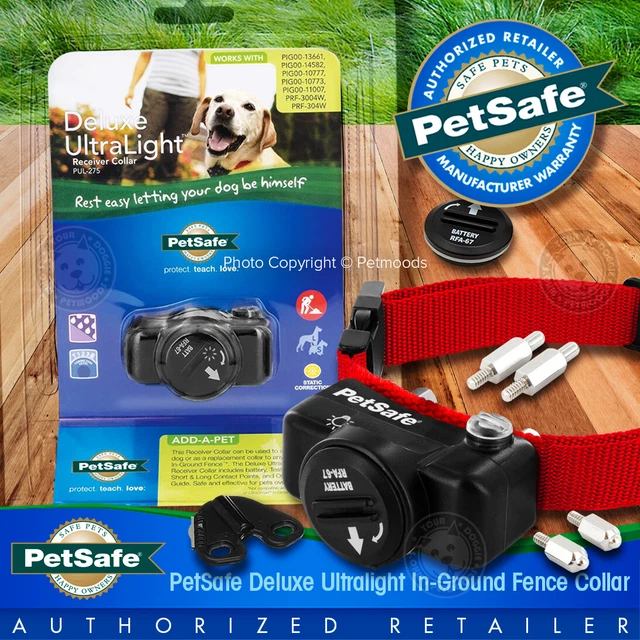 PETSAFE IN-GROUND FENCE Deluxe UltraLight Dog Collar PUL 275 Receiver w ...