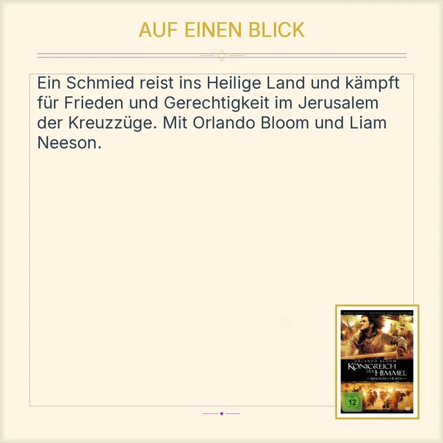 KÖNIGREICH DER HIMMEL DVD Ridley Scott Orlando Bloom Abenteuerfilm EUR ...