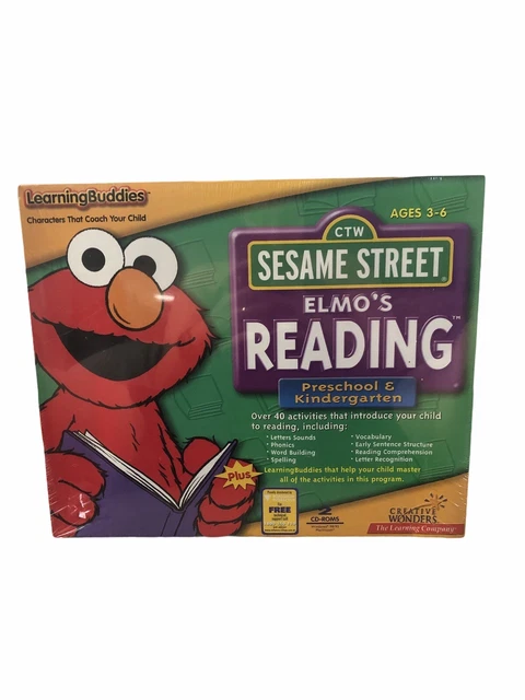 SESAME STREET ELMO’S Reading Kindergarten Preschool Learning Activity ...