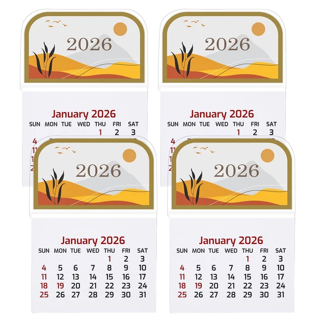 MINI STICK ON Calendars 2026 Small Peel and Calendar 4Pack £12.58 ...