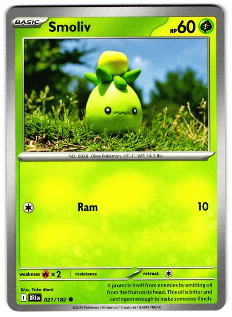 SMOLIV - 021/182 - 2025 Common Destined Rivals Pokemon Card NM $2.24 ...