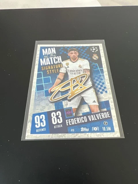 TOPPS MATCH ATTAX Federico Valverde signature style Real Madrid C.F ...