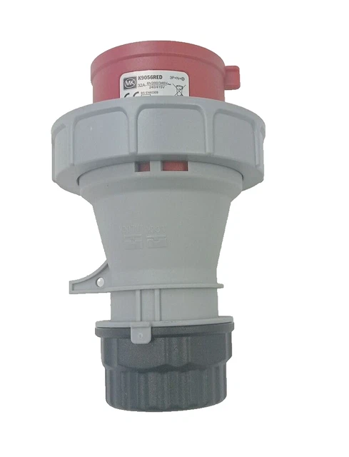 MK COMMANDO PLUG 415 / 240 32 Amp 5pin Red 3p+N+E 6pos K9056RED ...