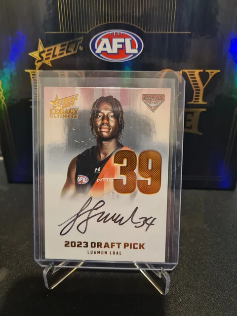 2024 SELECT AFL Legacy Copper Draft Pick Signature LUAMON LUAL 133/175 ...