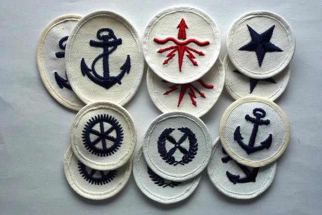 DDR - NVA - MARINE - 6 Paar AUFNÄHER - Konvolut EUR 4,50 - PicClick DE