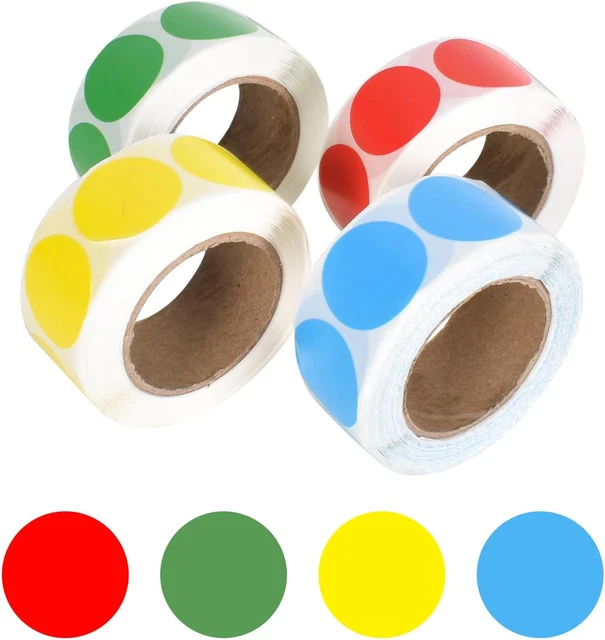 2000 STÜCK 25MM Rund Etiketten Klebepunkte Bunt Rolle Punkte Sticker ...