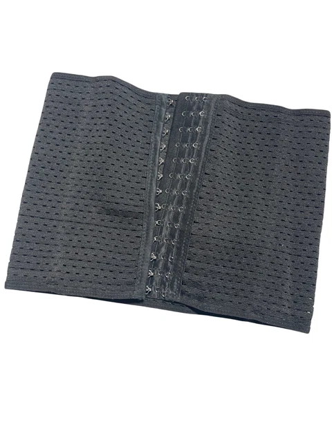 BLACK ADJUSTABLE MESH Waist Trainer Large Compression Belt NeW £10.67 ...