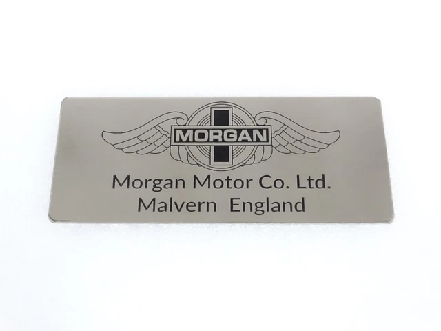 CLASSIC VINTAGE MORGAN Motor Car Black Sign Logo Badge Decal Metal ...