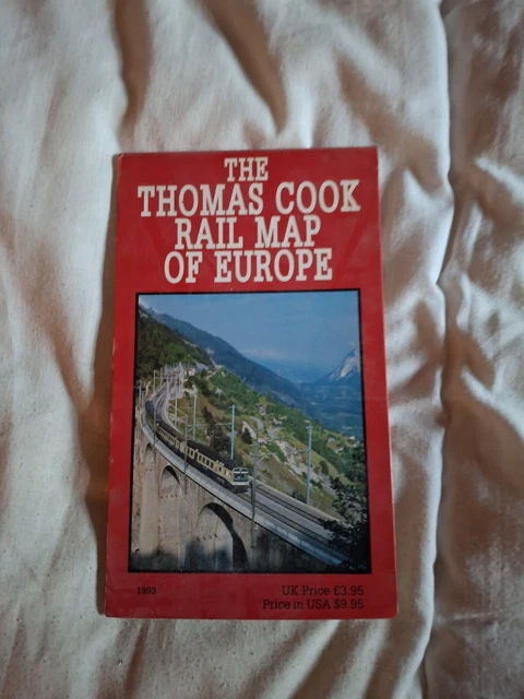 THOMAS COOK RAIL Map Of Europe 1993 £3.00 - PicClick UK
