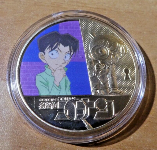 DETECTIVE CONAN GOLD Metal Coin Card M100 Carte Medal Piece #8 Mint EUR ...