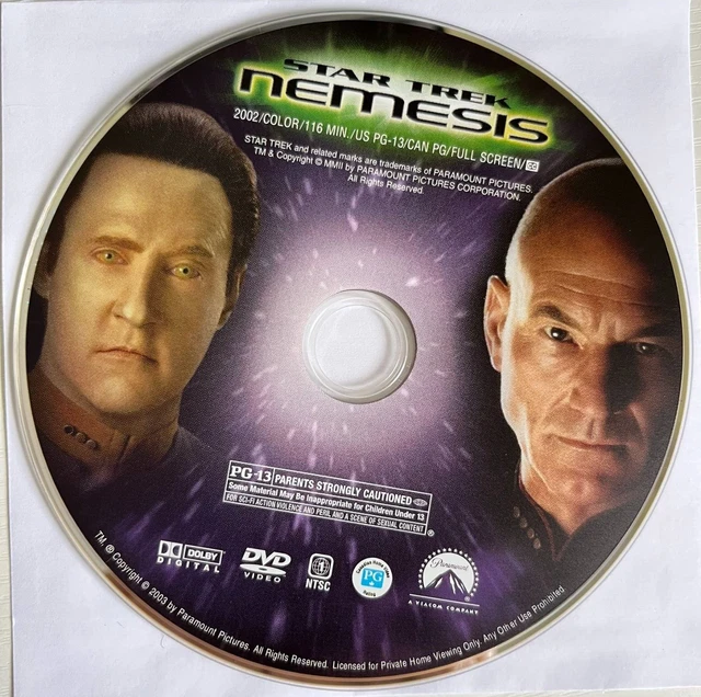 STAR TREK NEMESIS ** Disc ONly ** $3.99 - PicClick CA