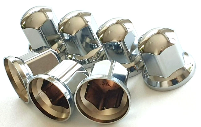 SEMI TRUCK WHEEL Lug Nut Bolt Covers Chrome Plated ABS Protector Caps ...