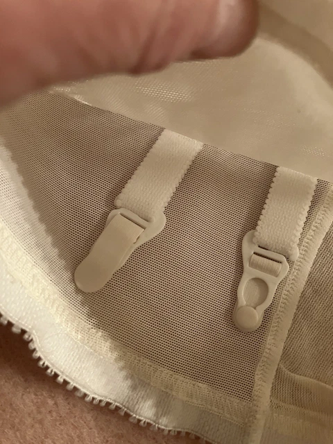 VINTAGE WHITE LONG Leg Girdle by Bi-flex 1260 Embossed Shaper Sz M £13. ...