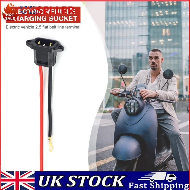 UK ELECTRIC SCOOTER Vehicle Charging Socket E-bike Plug Cable Wire ...