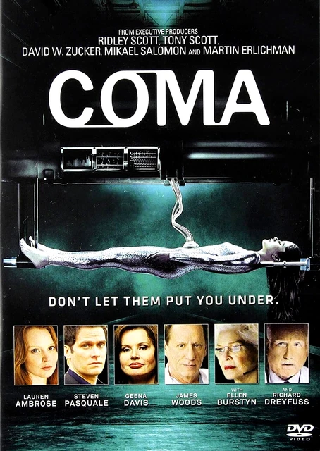 COMA DVD NEW Sci Fi Thriller James Wood Richard Dreyfuss Geena Davis ...