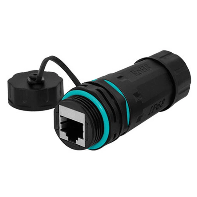 RJ45 RÉSEAU TÊTE Droite IP68 Étanche Cat5/Cat6 Connecteur de Câble ...