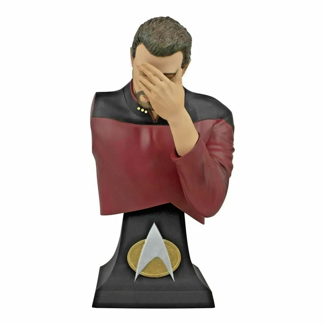 SDCC 2020 EXCLUSIVE Star Trek Commander Riker Facepalm Bust Statue ...