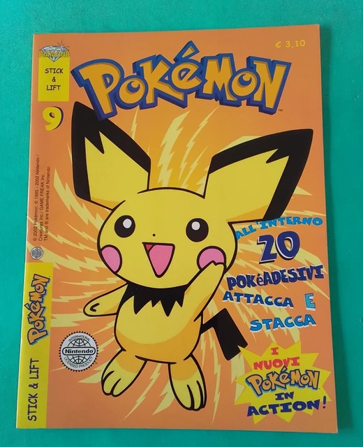 POKÉMON-STICK & LIFT N. 9/2002- 20 Poké Adesivi Attacca E Stacca ...