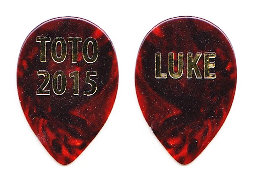 TOTO STEVE LUKATHER Signature Marron Guitare Pick #2 - 2015 Tour EUR 17 ...
