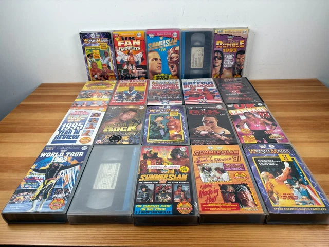 VINTAGE WWF WRESTLING VHS Tape Bundle 90s Hulk Summer Slam WrestleMania ...