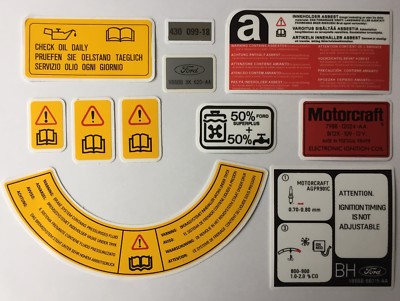FORD SIERRA SAPPHIRE RS Cosworth 2wd Engine Bay Decals 88 - 90 Later £ ...