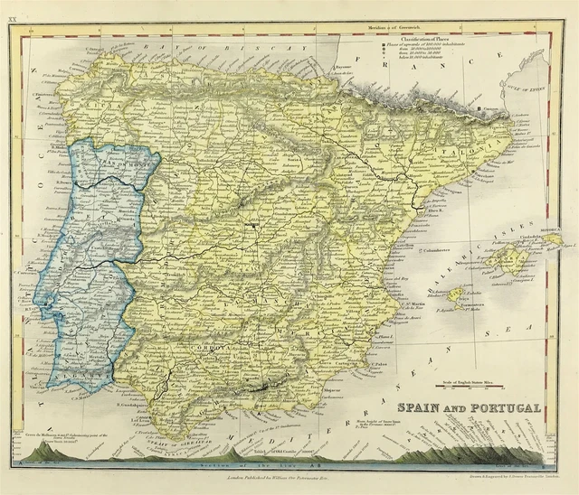 Spain Mountain Ranges Map