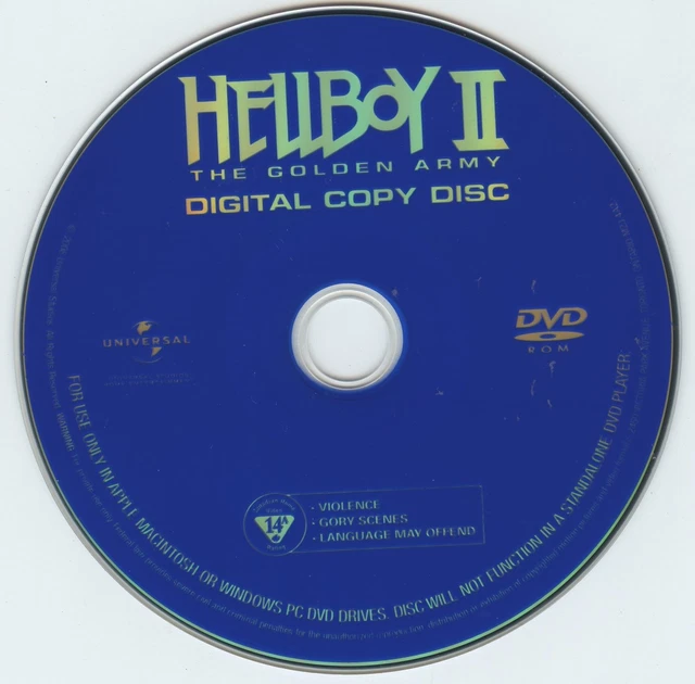 HELLBOY II: THE Golden Army (2008) Digital DVD Disc Only $5.99 ...