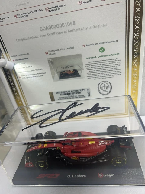 CHARLES LECLERC SIGNED Ferrari SF-23 Monza GP 1/43 Scale + COA EUR 250 ...