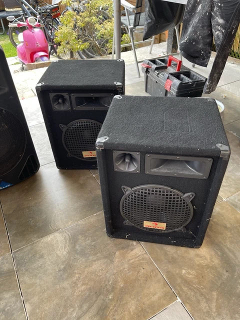 AUNA 200W Max 400w RMS Stereo Passive PA Speaker Cabinet Set Bass ...
