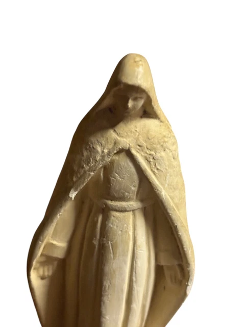 ANCIENNE STATUETTE RELIGIEUSE en plâtre – Vierge / religieuse – 14 cm ...