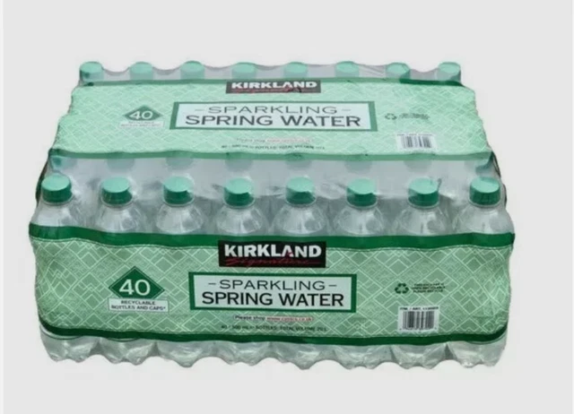KIRKLAND SIGNATURE SPARKLING Spring Water 500ml, 40 Bottles (Full Case ...