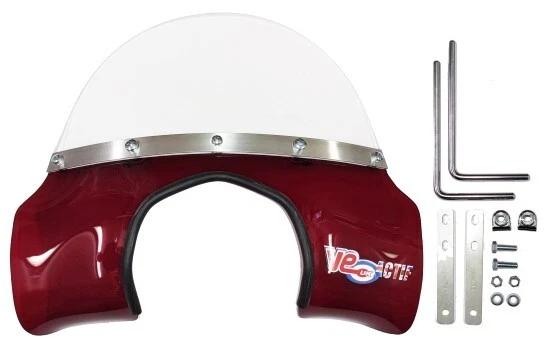 ROYAL ALLOY FLYSCREEN Trans Red Mod GP TG 125 200 300 Round Light Fly ...