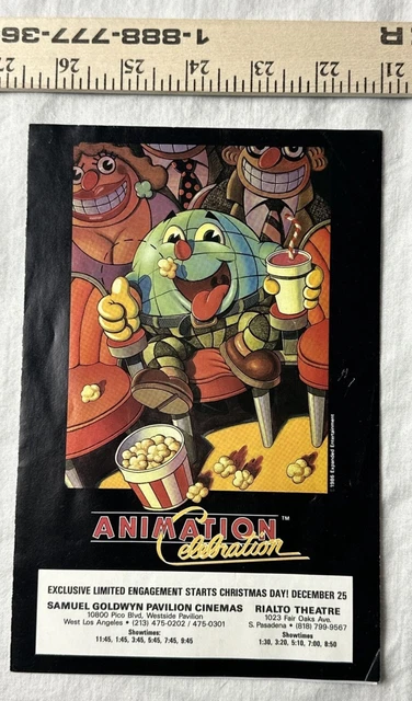 1986 ANIMATION CELEBRATION Brochure Pixar Sally Cruikshank Richard ...