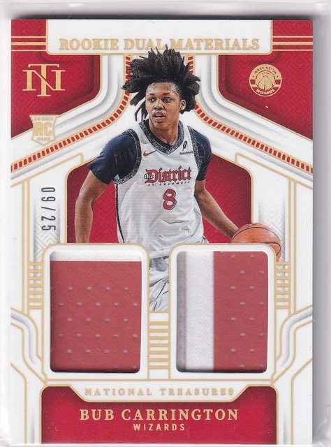 2024-25 PANINI NT NBA No. RDM-BUB Bub Carrington Rookie Patch Oro 9/25 ...