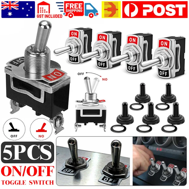 5X TOGGLE SWITCH 12V ON OFF Car Flick Dash Light Marine 12 Volt ...