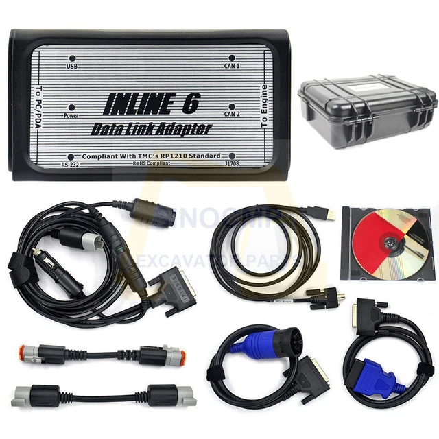 INLINE 6 USB Data Link Adapter Full Kit for Cummins Engine J1939 J1708 ...