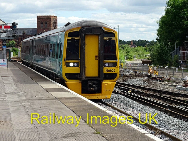 RAILWAY PHOTO CLASS 158 DMU - Arrival at Shrewsbury c2016 £2.00 ...