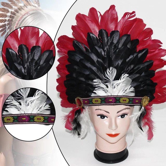 INDIAN INSPIRED FEATHER Headdress for Dance Show Themed Party Dressing up £9.95 - PicClick UK