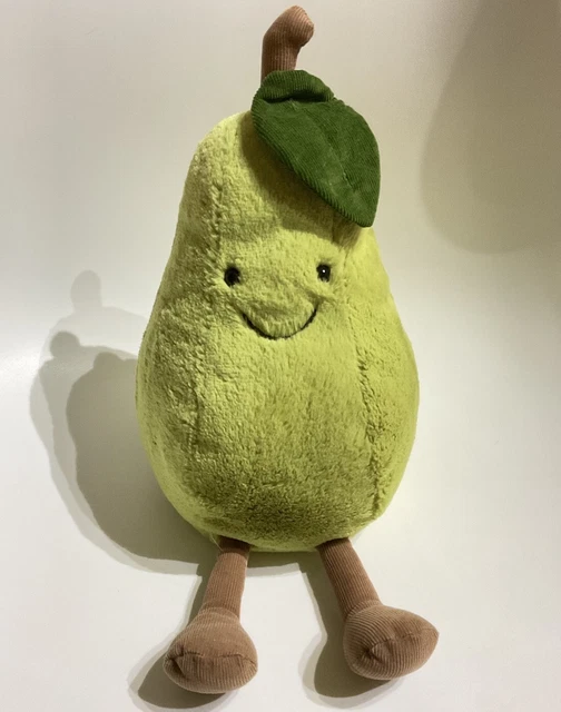 JELLYCAT OG AMUSEABLE Pear Plush Fruit, Rare & Retired BNWOT $90.00 ...