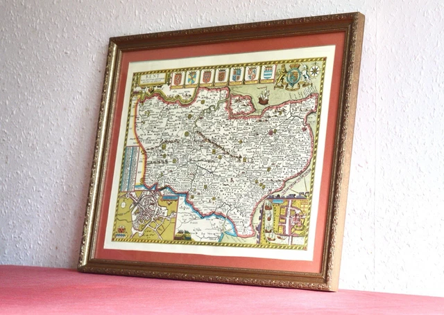 JOHN SPEED MAP Of Kent £85.00 - PicClick UK