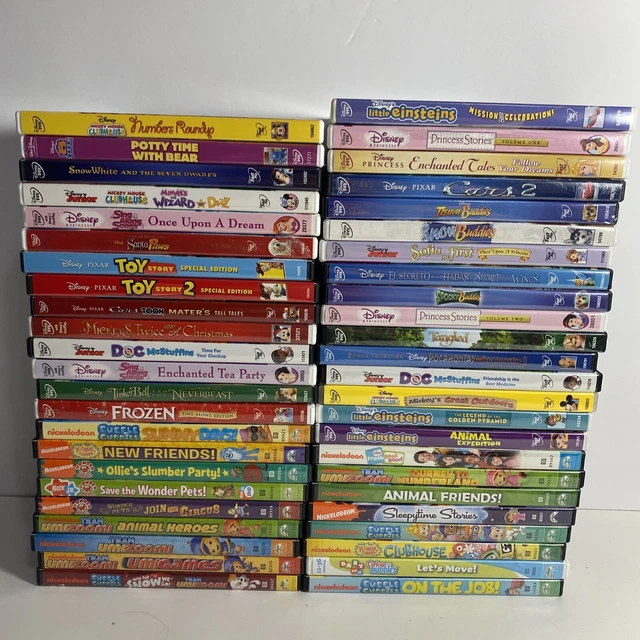 NICKELODEON & DISNEY Kids DVD LOT Of 47 | Toy Story, Cars 2, Tangled ...