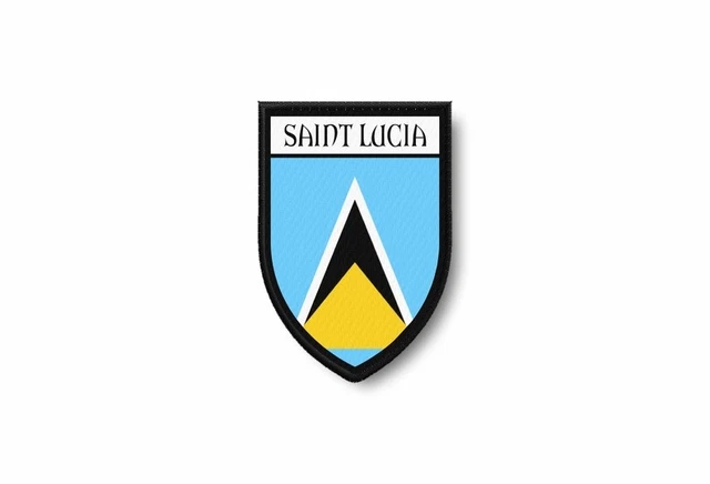 PATCH AUFNÄHER BÜGELBILDER aufbügler wappen flagge flaggen fahne st lucia EUR 3,99 - PicClick DE