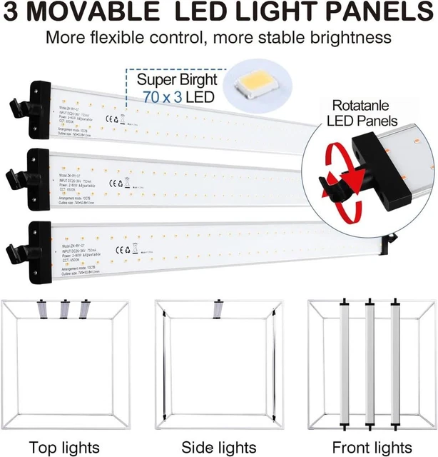 PHOTO STUDIO LIGHT Box for Photography: 32"X32"/80X80 cm Large Lightbox ...