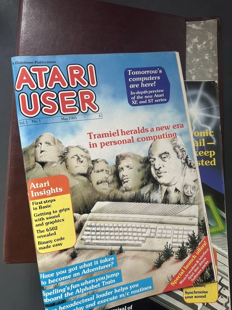 ATARI USER MAGAZINE Volume 1 (1985/1986) - Complete in Folder/Binder £ ...
