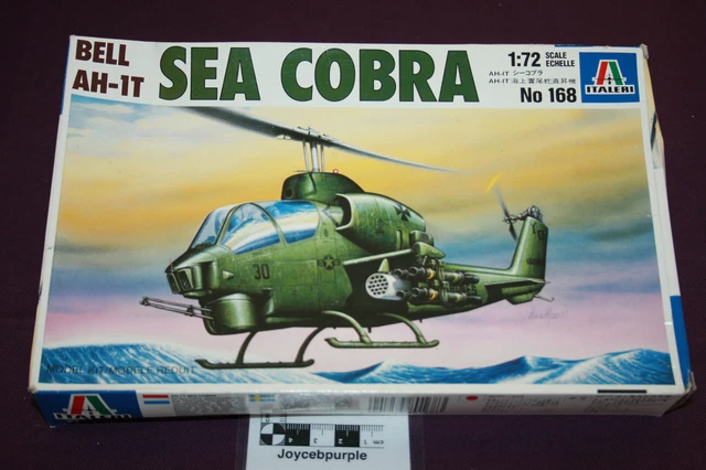 ITALERI BELL AH-1T Sea Cobra Helicopter 1:72 scale model kit No.168 ...