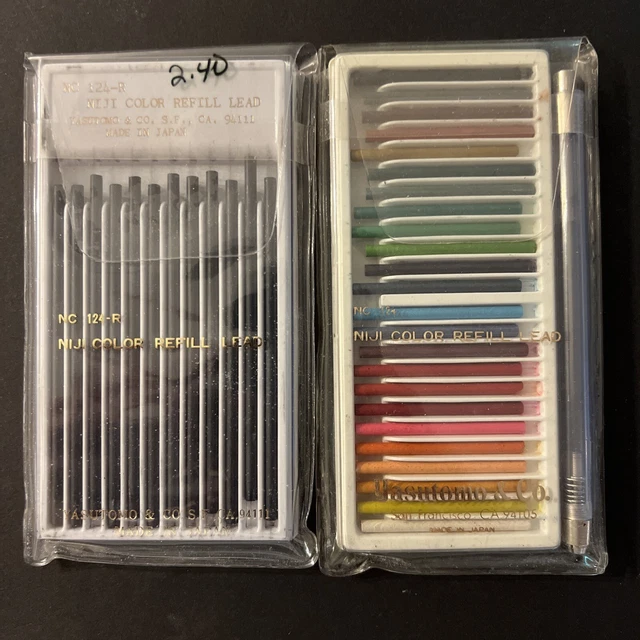 VINTAGE YASUTOMO MECHANICAL Pencil NIJI Color Refill Leads Drawing Art ...